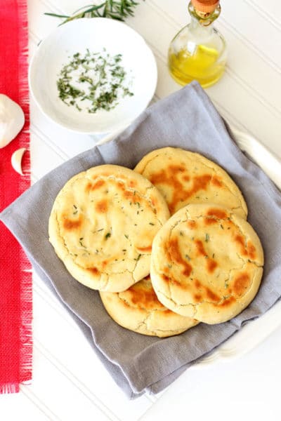 Gluten Free Rosemary Garlic Flatbread - Recipes Worth Repeating