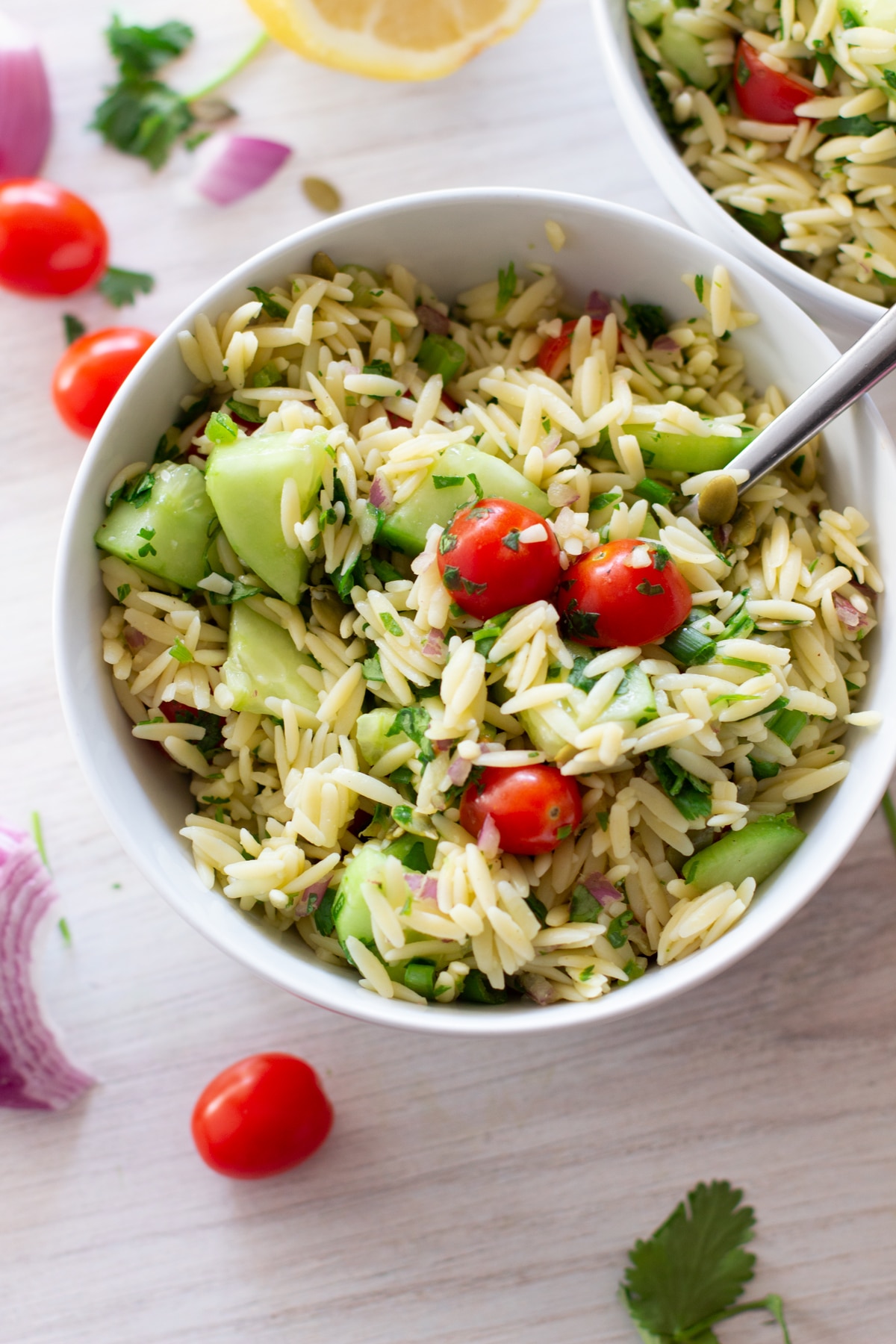 Easy Orzo Pasta Salad Recipe - Recipes Worth Repeating